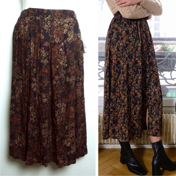 Sag Harbor | Skirts | Sag Harbor Vintage Box Pleated Midi Skirt Womens ...